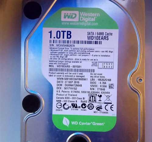 Hdd 1 tb wd caviar green