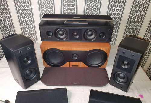 Центр Mission M3C2i, Technics SB-C500,тылы SB-S500