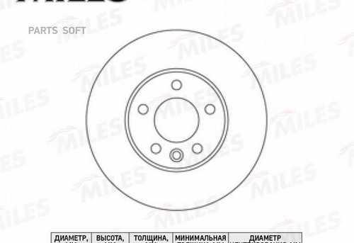 Miles K000431 Диск тормозной VW multivan/T5 03/tou