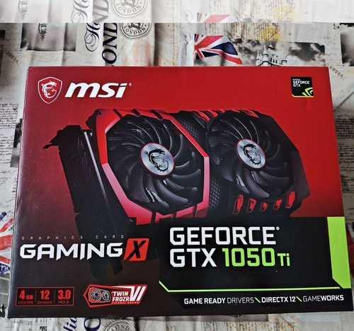 Видеокарта MSI GTX 1050 Ti gaming X 4G