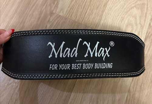 Тяжелоатлетический пояс MAD MAX leather черный
