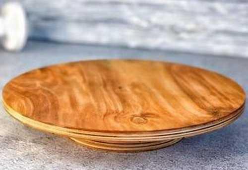 Поворотный столик для торта деревянный