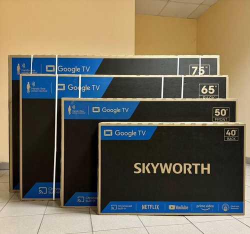 Шустрый Телевизор Skyworth 50 65 75 Qled 4K 2024