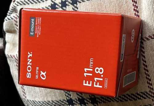 Sony E 11mm 1.8 Новый