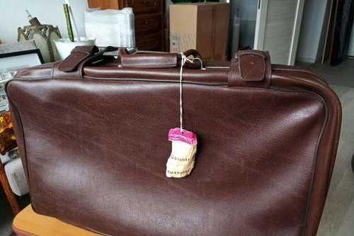 Советсткий кожаный чемодан ретро Аэрофлот