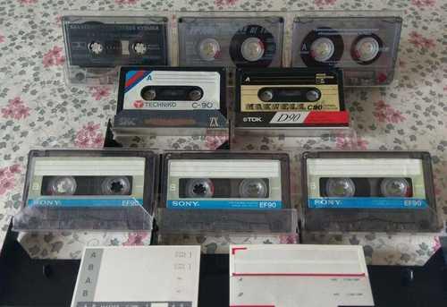 Аудиокассеты Sony EF90, Maxwell C90, Techniko C90