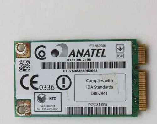 Wifi модуль Intel Pro/Wireless anatel WM3945ABG