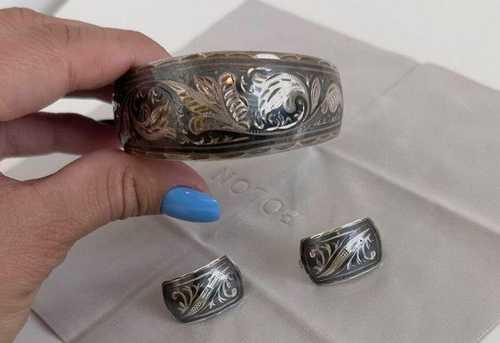 Комплект украшений Кубачинское серебро