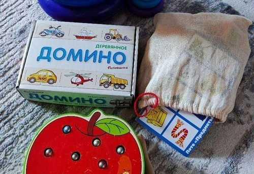 Яблоко рыбалка.Пирамидки.Лото.Домино