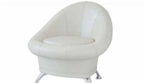 Банкетка-кресло (кожзам эко) 6-5104, белый. В нали