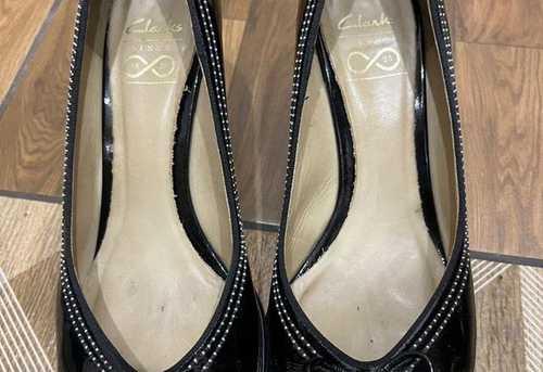 Туфли женские "Clarks"40 р натуральная кожа