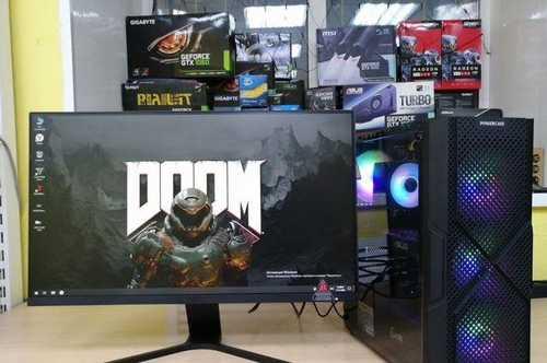 Игровой Ryzen 5/16Gb/SSD/GTX1070 8Gb + Монитор 27"
