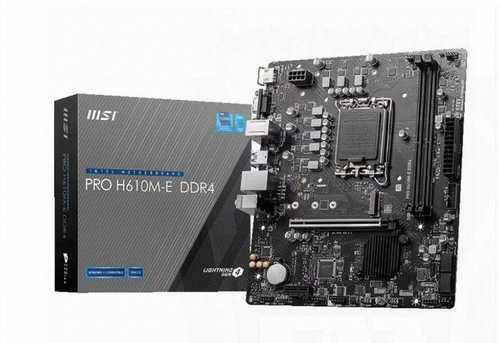 Материнская плата MSI PRO H610M-E DDR4