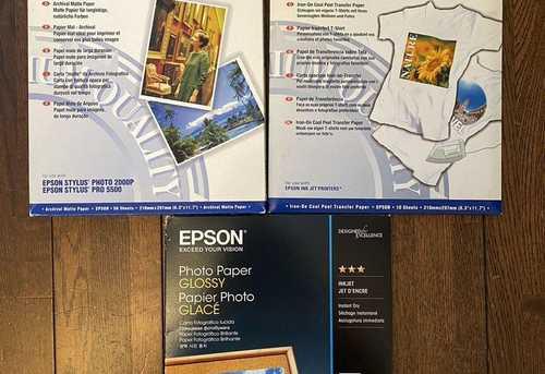 Фотобумага epson A4 (разные виды)