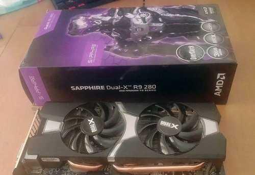 Видеокарта Sapphire Radeon R9 280 (на запчасти)