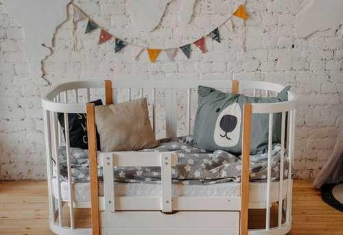 Детская кровать / овальная детская кроватка