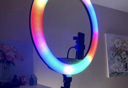 Кольцевая лампа 56 см цветная Rgb