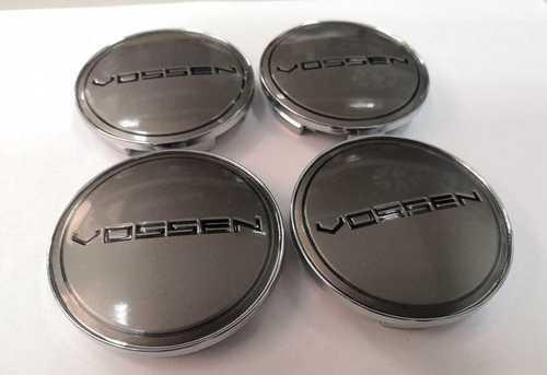 4шт колпаки для дисков Vossen 68мм, графит