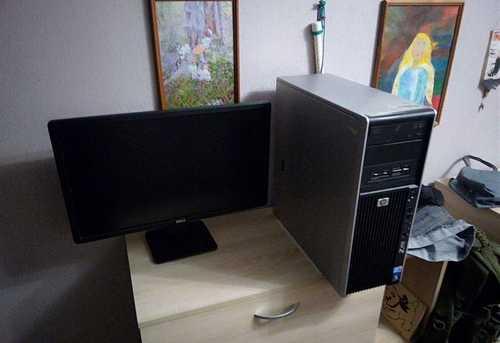 Сервер HP Z400 с монитором