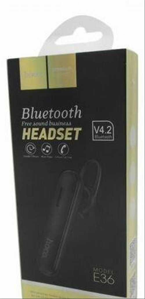 Bluetooth гарнитура hoco E36 Черная