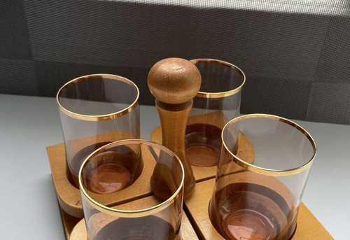 Набор стаканов на подставке СССР