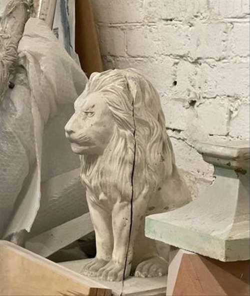 Скульптура Малый лев из гипса