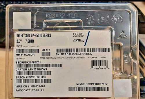 Серверный диск Intel ssd D7- P5510 7.68TB U2 NVMe