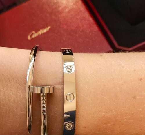 Браслет Cartier гвоздь с камнями