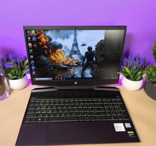 Игровой ноутбук HP: i7, GTX1650, 8GB, 512GB