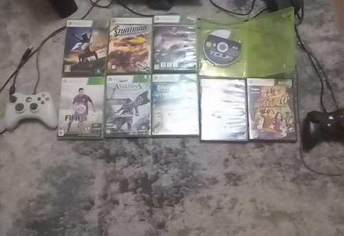 Xbox 360+kinekt+игры+ джойстики