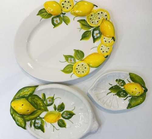 Посуда керамика с декором дизайнерская Италия