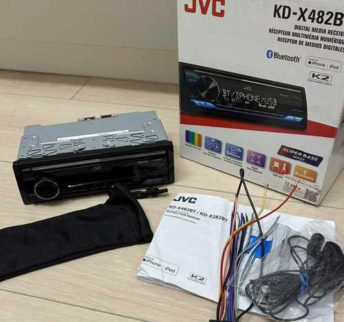 Новый Автопроигрыватель JVC KD-X482BT