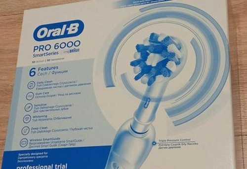 Новая щётка Oral-B PRO 6000 Smart Series, подарок