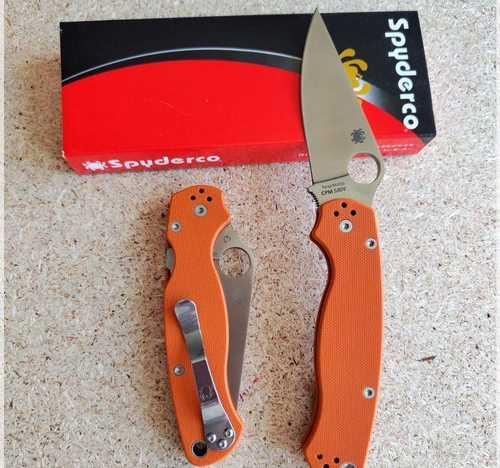 Нож spyderco paramilitary 2 оранжевый