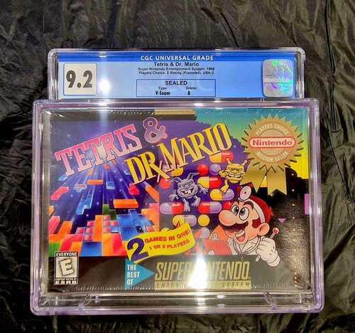 Tetris & Dr. Mario (sealed graded) Super Nintendo