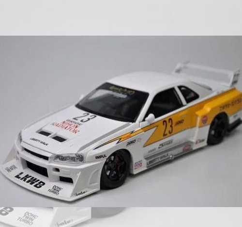 Металлическая машинка Nossan Skyline GT-R R34 lвwк