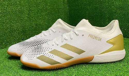 Футзалки Adidas Predator Freak IN бело-золотые
