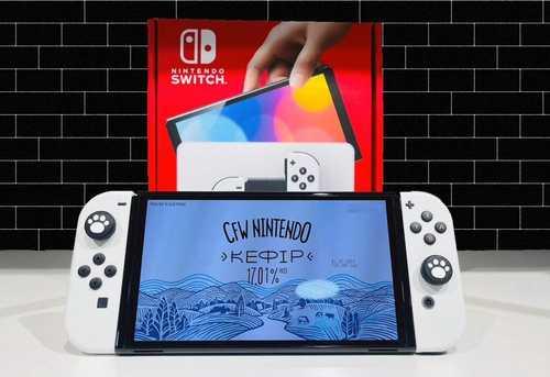 Прошитая Nintendo Switch Oled + 128GB + игры