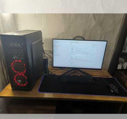Игровой ПК, Ryzen 5 2600, Radeon RX 580, RAM 16 ГБ