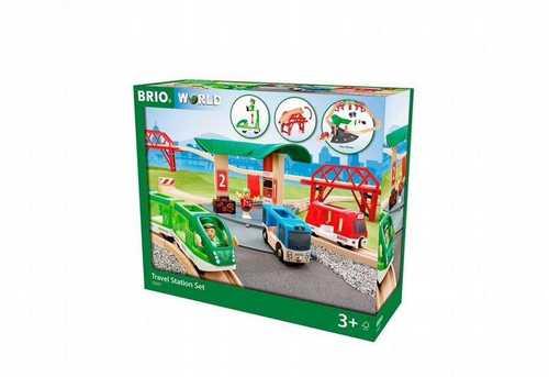 Brio Набор железной дороги с автовокзалом и моста