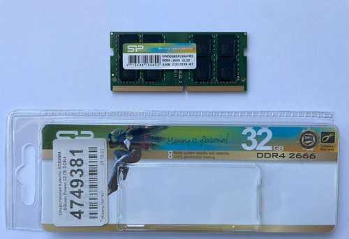 Оперативная память sodimm DDR4 32 гб Silicon Power