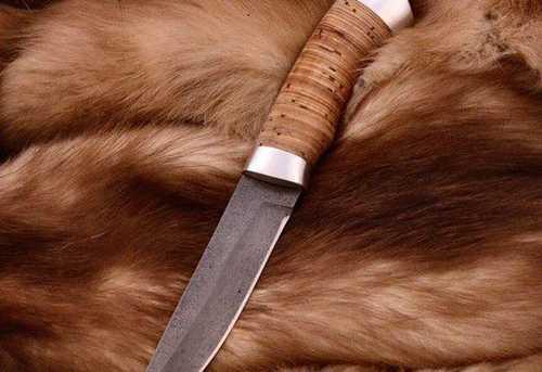 Охотничий Нож Бурундук (х12мф берестяная рукоять)