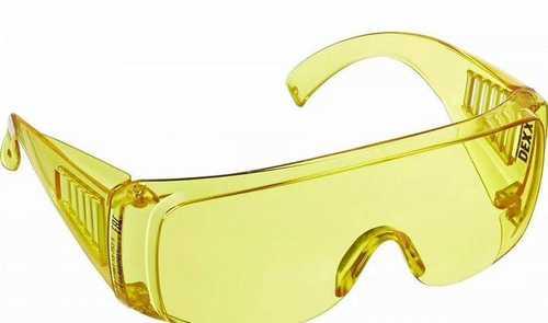 Очки желтые Dexx защитные с боковой защитой и вент