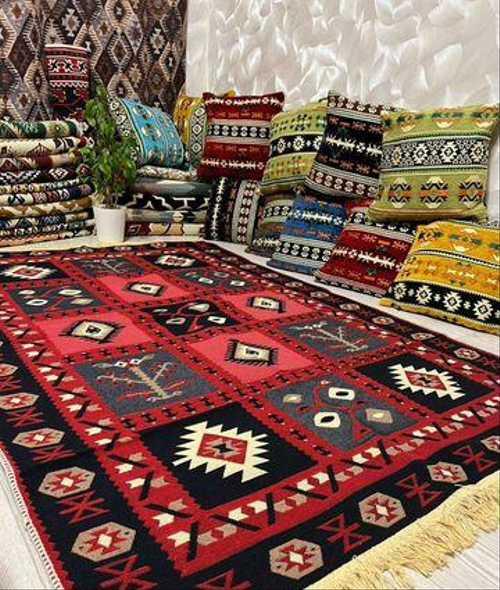 Ковры килим в этно стиле (новые) хлопок