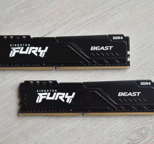 Оперативная память Kingston fury Beast Black 16gb