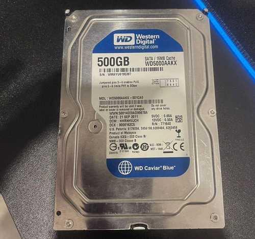 Продам жесткий диск 500gb SATA