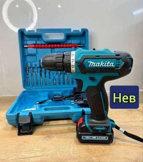 Шуруповерт makita 18v с набором