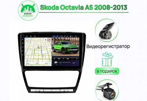 Магнитола андроид 4.64 qled Skoda Octavia A5 black