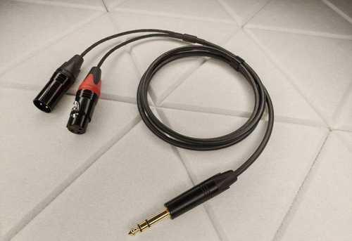 Jack 6,3 st на xlr гн. + xlr шт. Canare l-4e5at