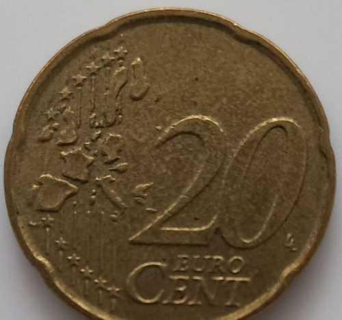 20 евроцентов. 2002г